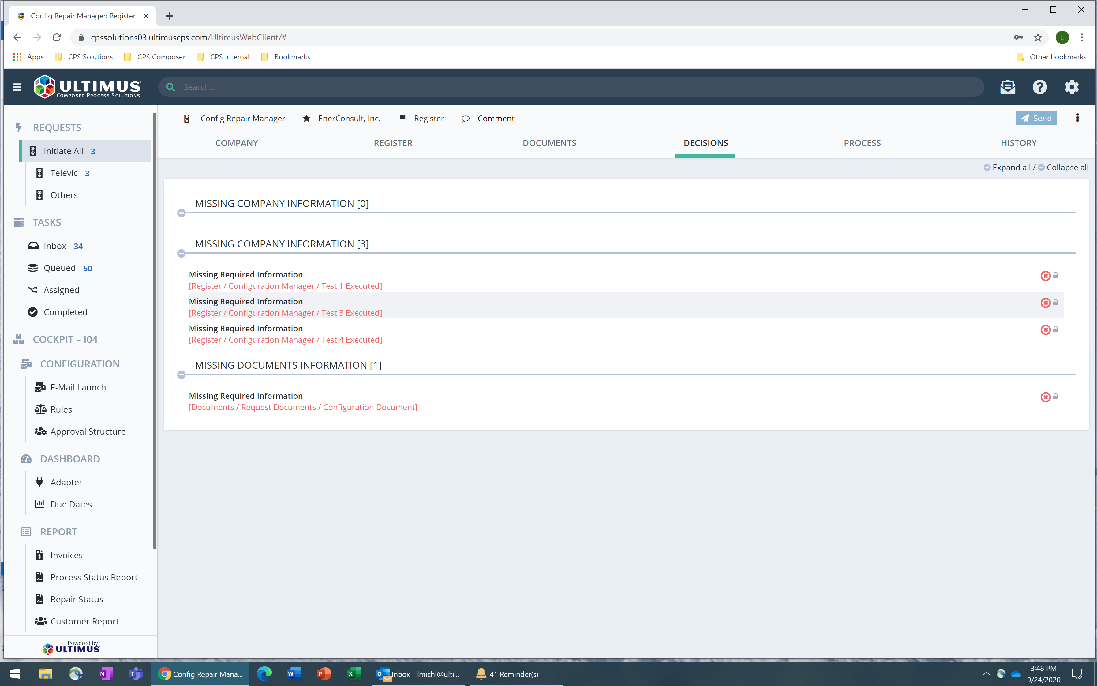 Configuration & Repair Manager | Ultimus Solution Starter Application Configuration & Repair Manager | Ultimus Solution Starter Application